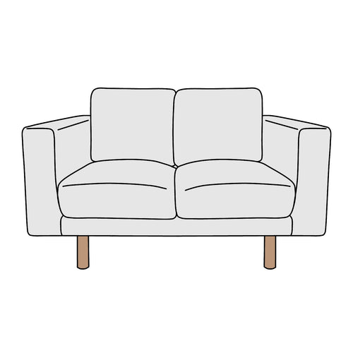 IKEA（イケア）NORSBORG（ノルスボリ）肘付2人掛コンパクト 横幅約133cm